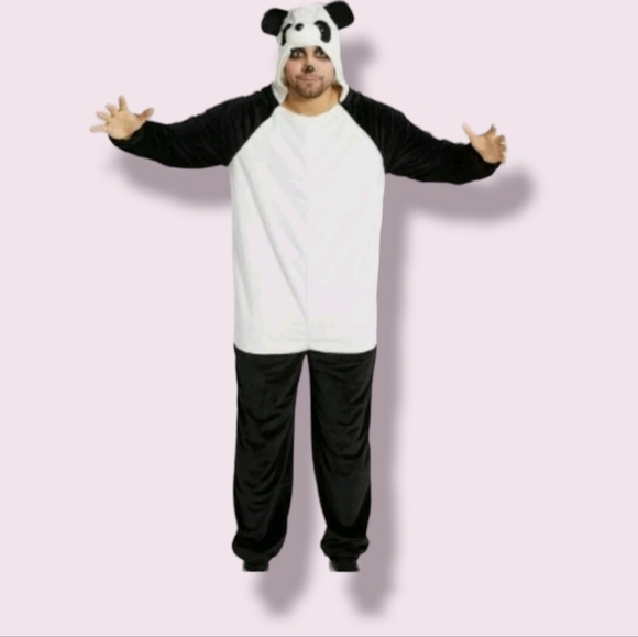 Hyde & EEK! | Pants | New Hyde And Eek Panda Costume Black White Plush One Piece Onesie Xs ...
